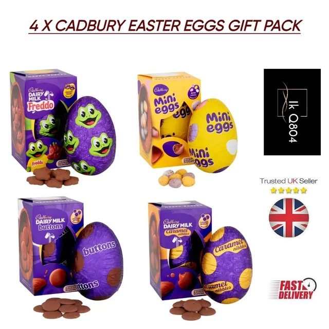 CADBURY CHOCOLATE EASTER Eggs gift pack Bundle 4pk £9.95 - PicClick UK