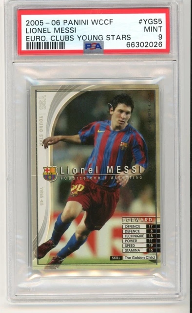 PSA 9 LIONEL Messi Fc Barcelona Ygs5 Panini Wccf Card 2005-06 Japanese ...