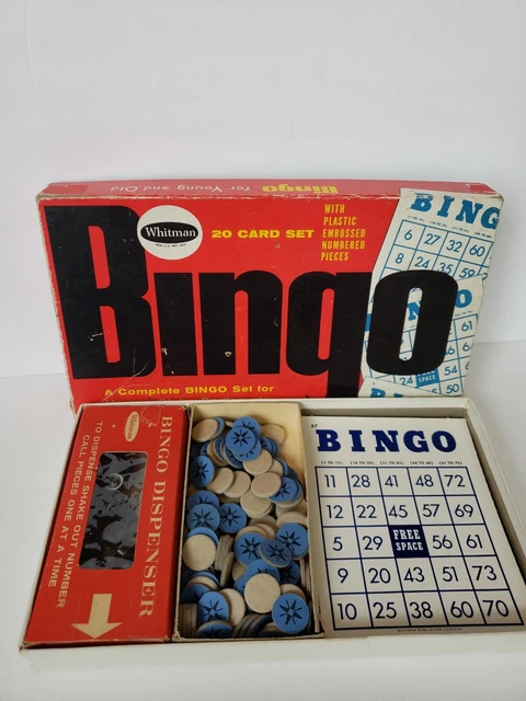 VINTAGE BINGO GAME Set Whitman Numbers And Markers Cards £16.06 ...