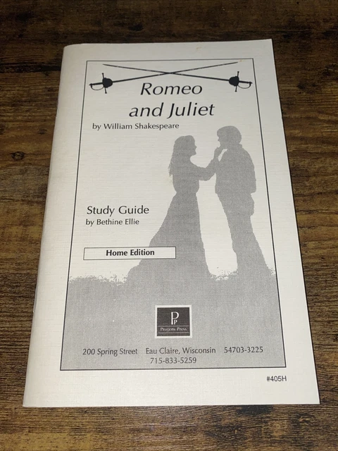 VINTAGE 1994 ROMEO And Juliet By William Shakespeare Study Guide Book ...