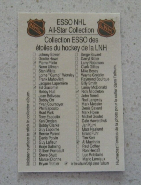 BOBBY ORR 1988-89 ESSO All-Star Collection hockey card BOSTON BRUINS NHL HOF lot $1.00 - PicClick CA