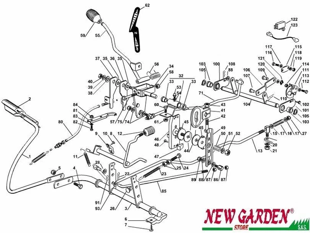 EXPLODED VIEW COMMAND Brake Gearbox Mower Lawn Mower 72cm XF130HD ...