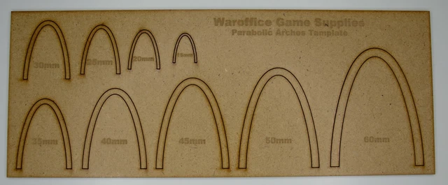 MDF PARABOLIC ARCHES Template Wargames Dnd Trains Scenery Warhammer 40K ...