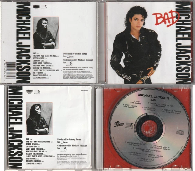 MICHAEL JACKSON BAD Album CD 88875035432 Disc Record Reissue 2015 EUR 5 ...