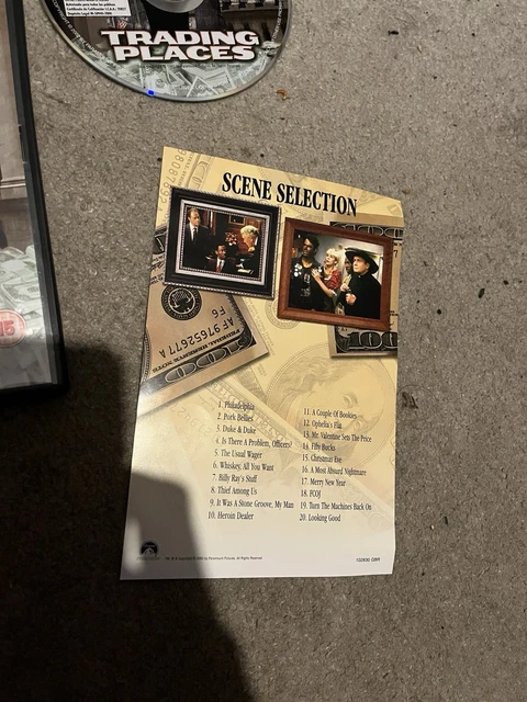 TRADING PLACES [DVD] [1983] VGC with insert Dan Aykroyd Eddie Murphy ...