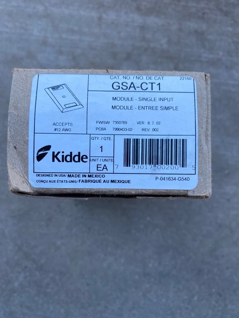 KIDDE-GSA-CT1 SINGLE INPUT Module for Fire Alarm System And Signaling ...