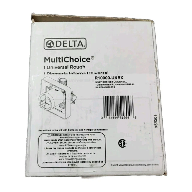 DELTA R10000-UNBX MULTICHOICE Universal Tub & Shower Rough-In Valve Kit ...