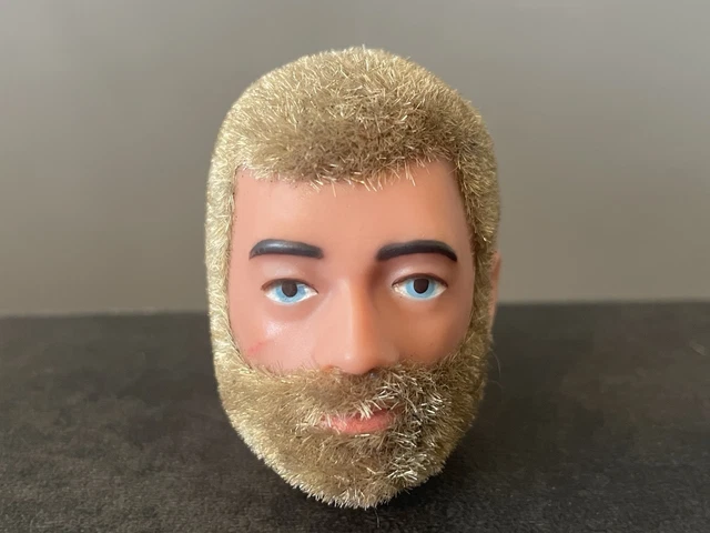 ACTION MAN 40TH Anniversary 1/6 Scale Figure Head Blonde Flocked Hair ...