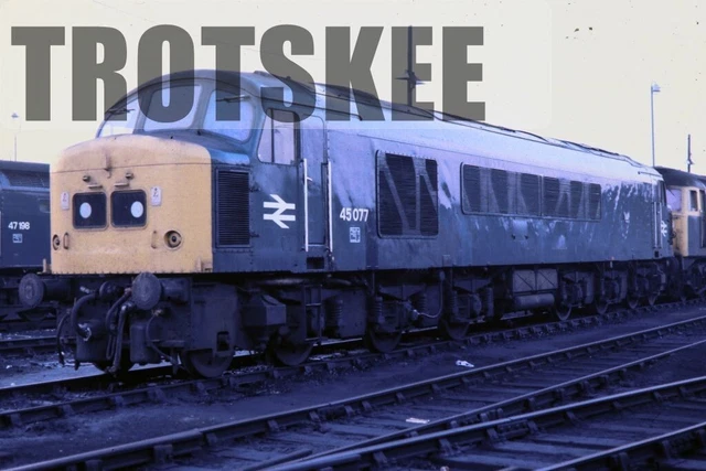 35MM SLIDE BR British Railways Diesel Loco Class 45 45077 Saltley 1977 ...