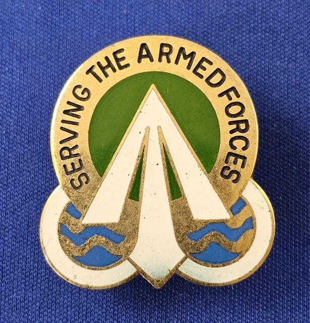 VINTAGE US ARMY Military Traffic Management Crest SERVING THE ARMED ...