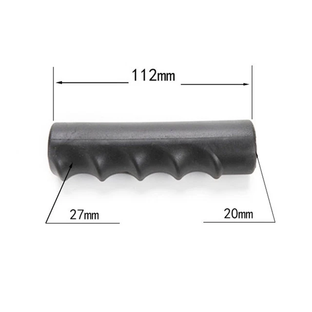 ERGONOMIC DESIGN WHEELBARROW Handle Replacements Black Rubber Pack of 2 ...