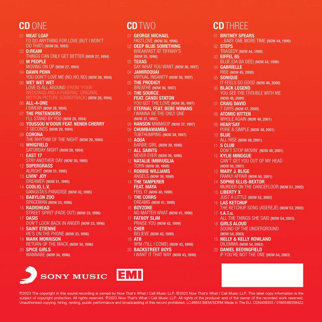 NOW THAT'S WHAT I Call 40 Years: 1993-2003 - Volume 2 (NOW) 3CD Album £ ...