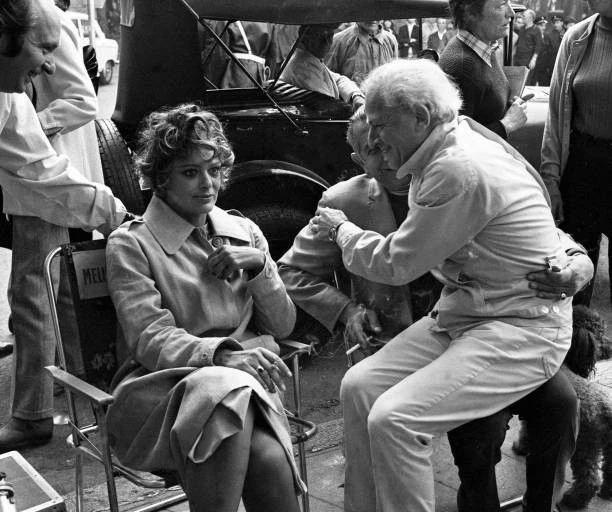 MELINA MERCOURI DIRECTOR Jules Dassin filming of the film The Prom- Old ...