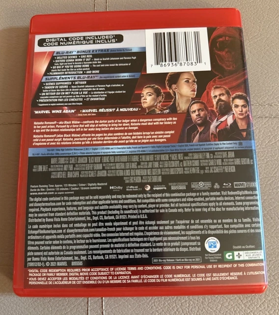 BLACK WIDOW (BLU-RAY, 2021) Scarlett Johansson Marvel $18.00 - PicClick CA