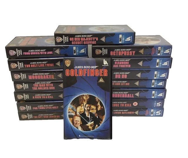 JAMES BOND BLUE Eye Assorted VHS 17x Warner Home Video £25.00 - PicClick UK