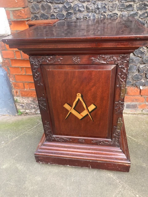 ANTIQUE GRAND MASTERS Masonic Altar Cabinet 19th C Mahogany £50.00 ...
