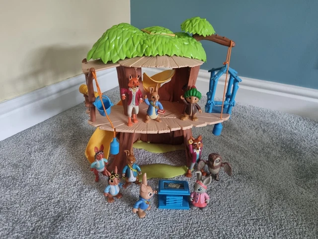 PETER RABBIT TREEHOUSE Play set With 10 Figures Playset Cbeebies £38.00 ...