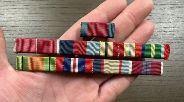 WW2 AUSTRALIAN ARMY AIF Officers Uniform Medal Ribbon Bar DSO OBE ...