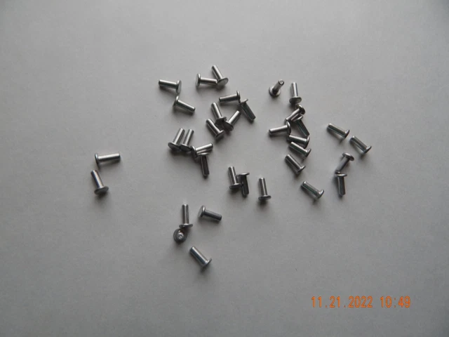 SOLID ALUMINUM FLAT HEAD RIVETS. 1/8 x 3/8" 50 PCS. NEW $9.15 - PicClick