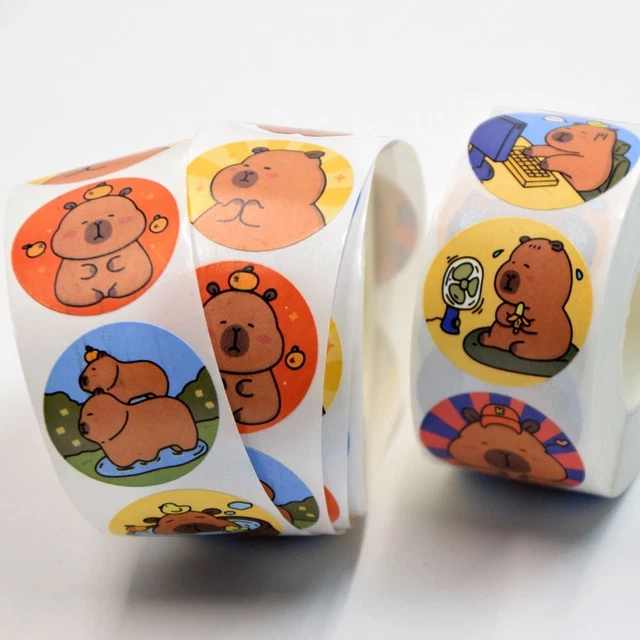 PAPER TAPE CUTE Capybara Stickers Capybara Cartoon Capibara Stickers ...