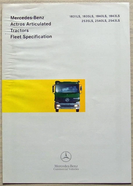 MERCEDES BENZ ACTROS ARTICULATED TRACTORS Specification Leaflet Nov ...