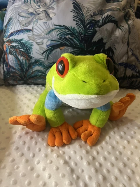 WILD REPUBLIC CUDDLEKINS 12" Red Eyed Tree Frog Plush Toy Collectable £ ...