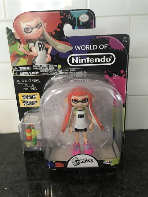 WORLD OF NINTENDO Splatoon Inkling Girl with Blaster Action Figure, 4 ...