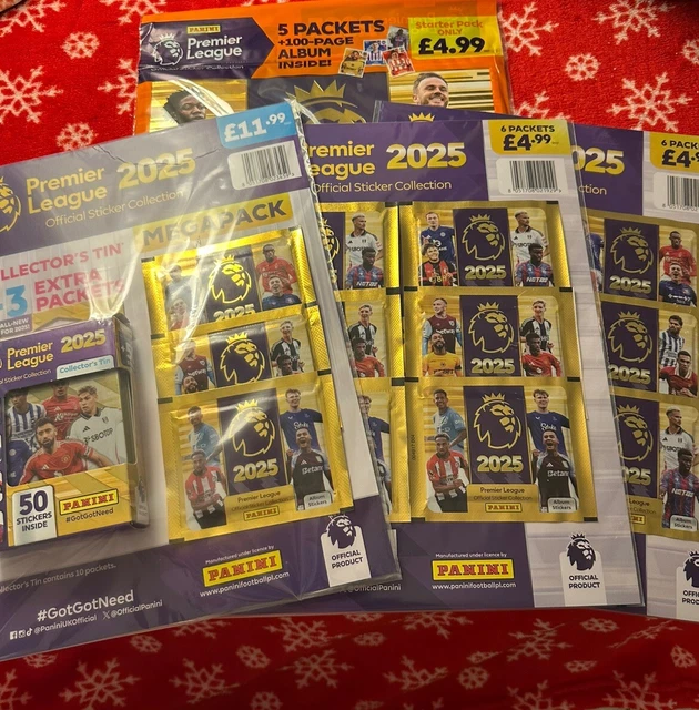 PANINI PREMIER LEAGUE 2025 Official Stickers Collection Starter Pack ...