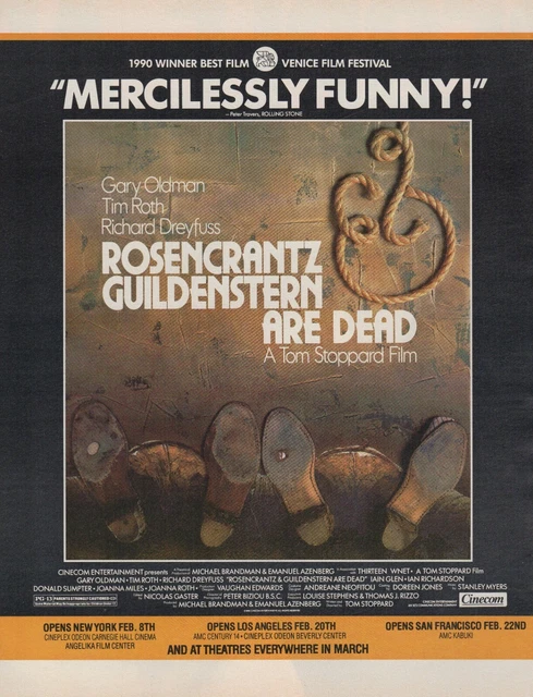 FILM MAGAZINE ADVERT Rosencrantz and Guildenstern Are Dead Gary Oldman ...