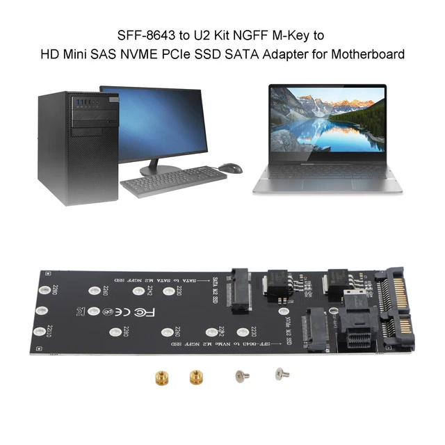 SFF-8643 TO U2 NGFF M-Key to HD SAS NVME PCIe SSD SATA Adapter für ...