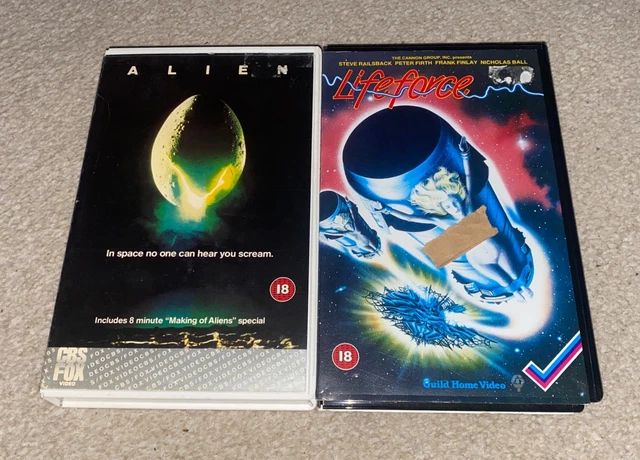 ALIEN & LIFEFORCE Ex-Rental Big Box VHS Videos Sci-Fi Horror £65.00 ...