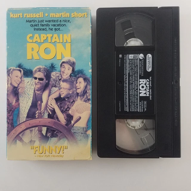 CAPTAIN RON (VHS 1992) Kurt Russell, Martin Short, Mary Kay Place ...