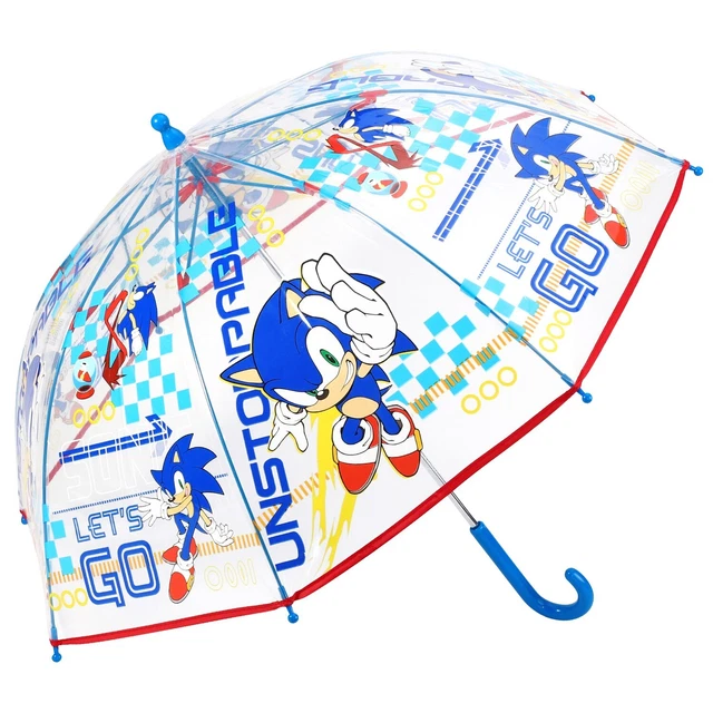 SONIC &LET'S GO& Dome Kids Umbrella Clear Childrens Boys Hero The ...