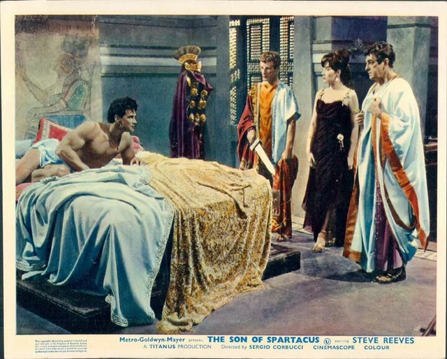 FILS DE SPARTACUS Steve Reeves Barechested Gianna Maria Canale Lobby ...