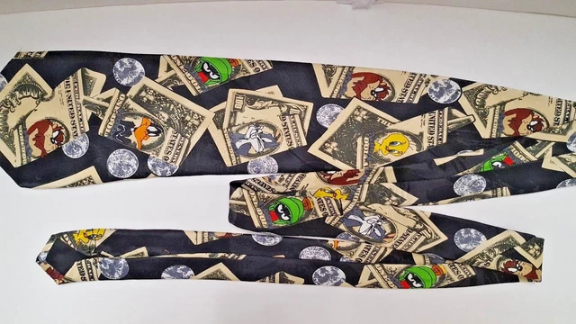 LOONEY TUNES CRAVATE Homme Bugs Bunny/Daffy/Marvin/Taz/Tweety Money ...