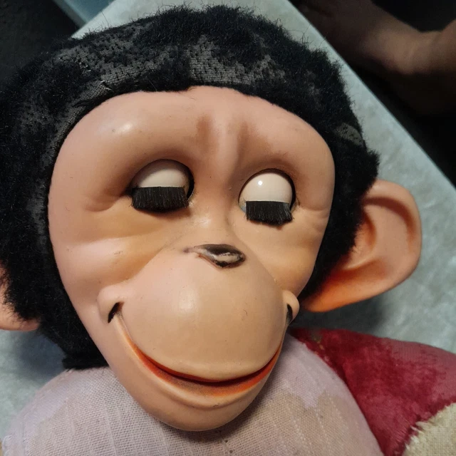 VINTAGE ORIGINAL JACKO MONKEY SOFT TOY DOLL - BLINKING EYES - 1960s/70s ...