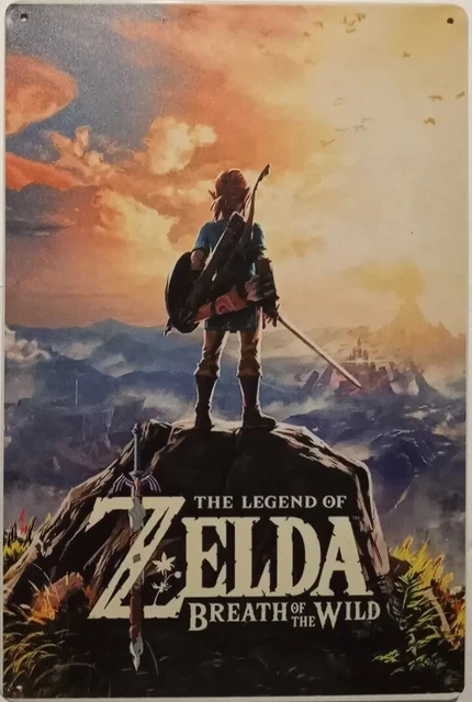 THE LEGEND OF Zelda: Breath of the Wild metal hanging wall sign £25.21 ...
