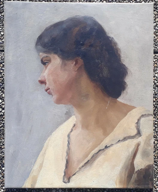 PORTRAIT OF HELEN Keller Mädchen Bildnis USA um 1910 Öl auf Leinwand ...