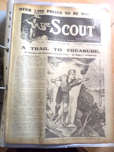 THE SCOUT OLD antique BOY SCOUTING MAGAZINE 1920S 13 nov 1920 marcus ...