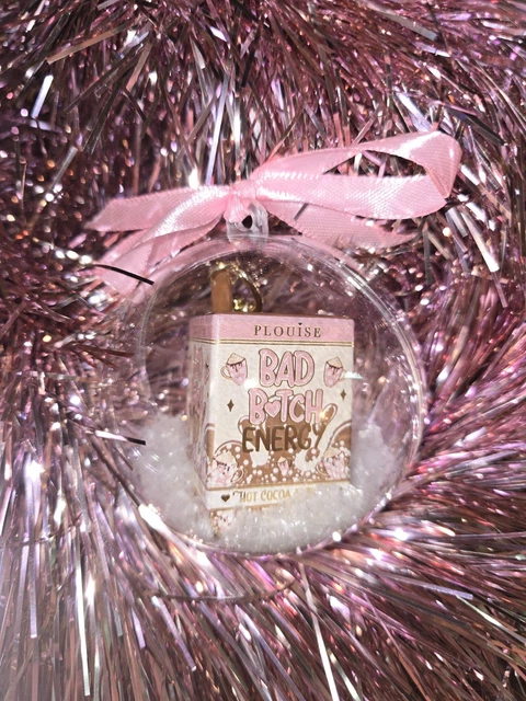 PLOUISE FILLED TREE Bauble Hot Cocoa and cream Key Chain Lip Balm Brand ...