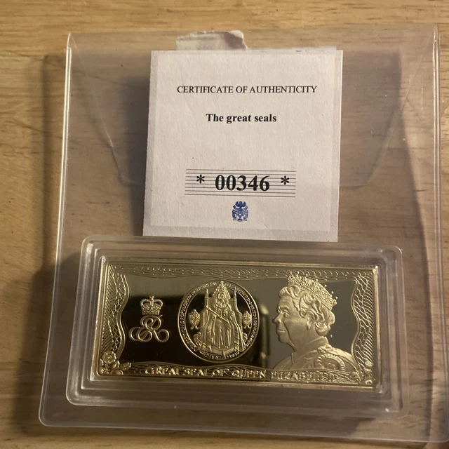 THE GREAT SEAL - Elizabeth II with certification - Windsor Mint CU Gold ...