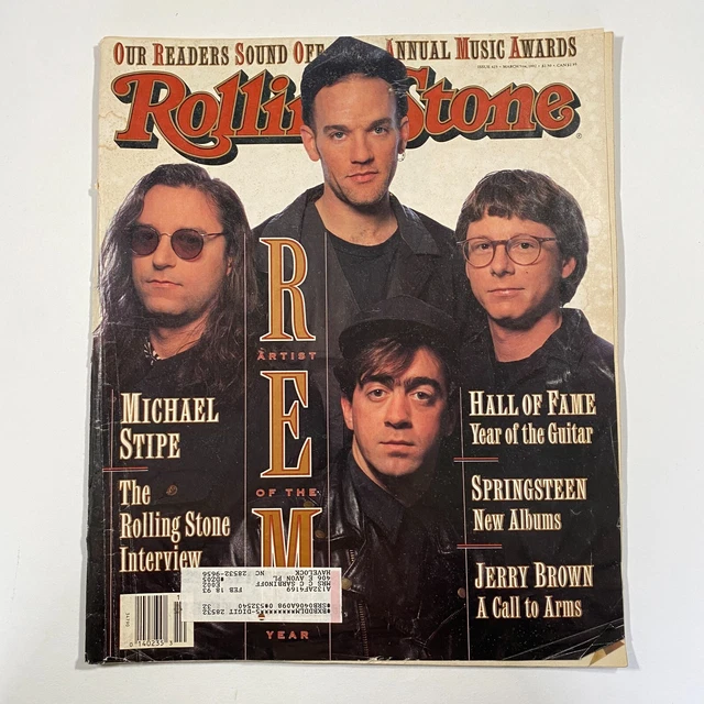 R.E.M. ROLLING STONE Magazine Michael Stipe Interview 625 March 1992 ...