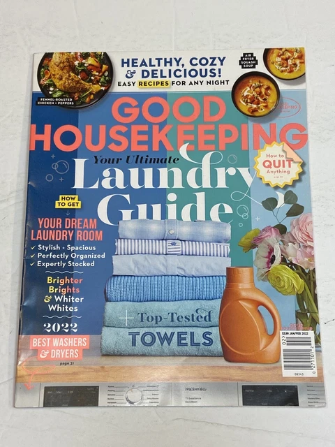 GOOD HOUSEKEEPING MAGAZINE Jan Feb 2022 Laundry Guide Dream Room Towels ...