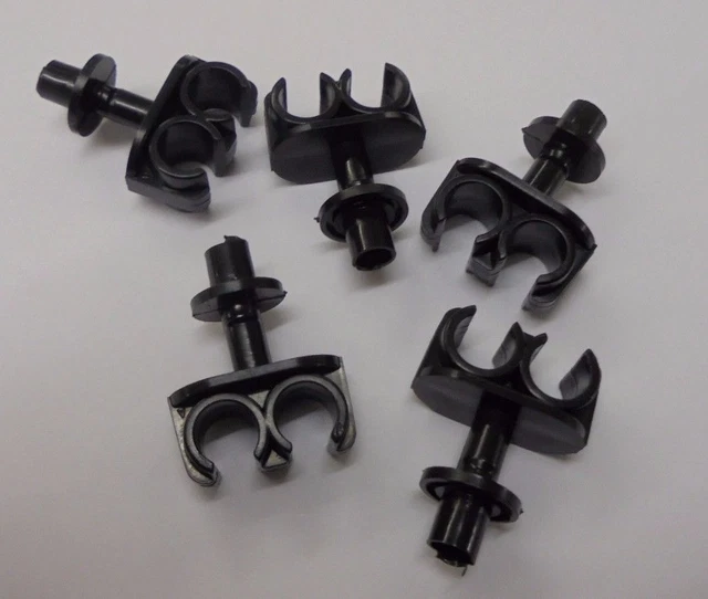 TRIUMPH STAG ALL CLASSICS ! ** Dual FUEL LINE CLIPS ** x 5 - 5/16"pipe ...