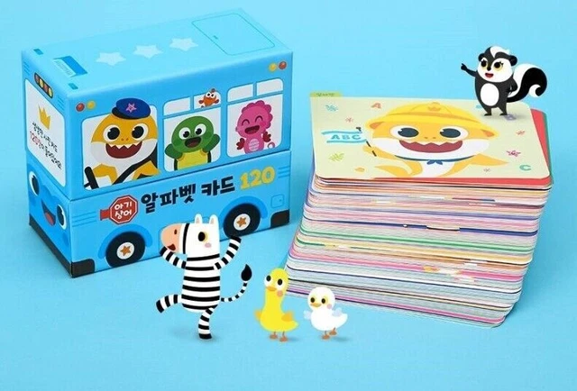 PINKFONG BABY SHARK Family English Alphabet Flash Vocabulary Card 120 ...