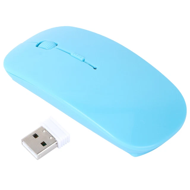 2.4G ERGONOMIC FLAT Wireless Mouse with USB Receiver for PC Laptop ...