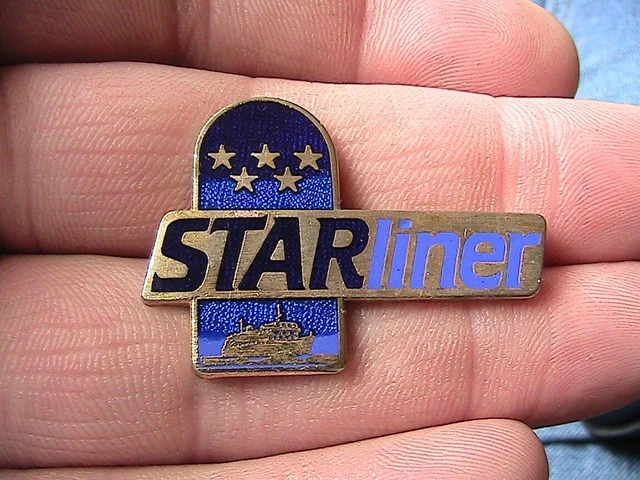 1990'S SEALINK STENA Line Star Liner Pin Badge Sailor Ferry Cruise Ship ...