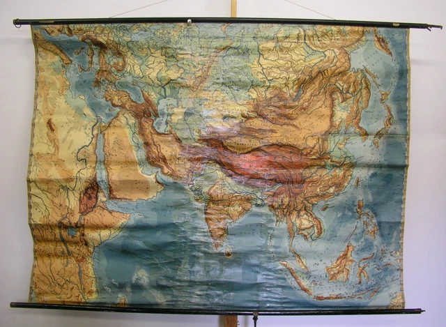 SCHOOL WALL MAP Asia German Reich Europe wall map before 1945 204x151 ...