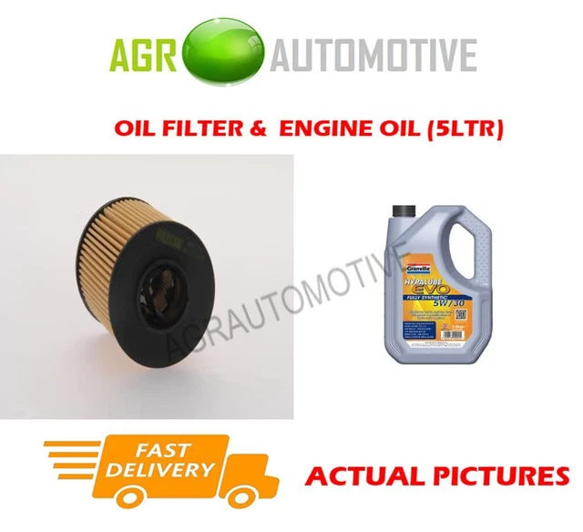 FOR PEUGEOT 407 2.0 163 2009-10 Oem Spec Diesel Oil Filter + Vl 5W30 ...