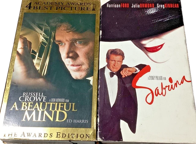 A BEAUTIFUL MIND: Russell Crowe, VHS 2002, Sabrina: Julia Ormond, VHS ...